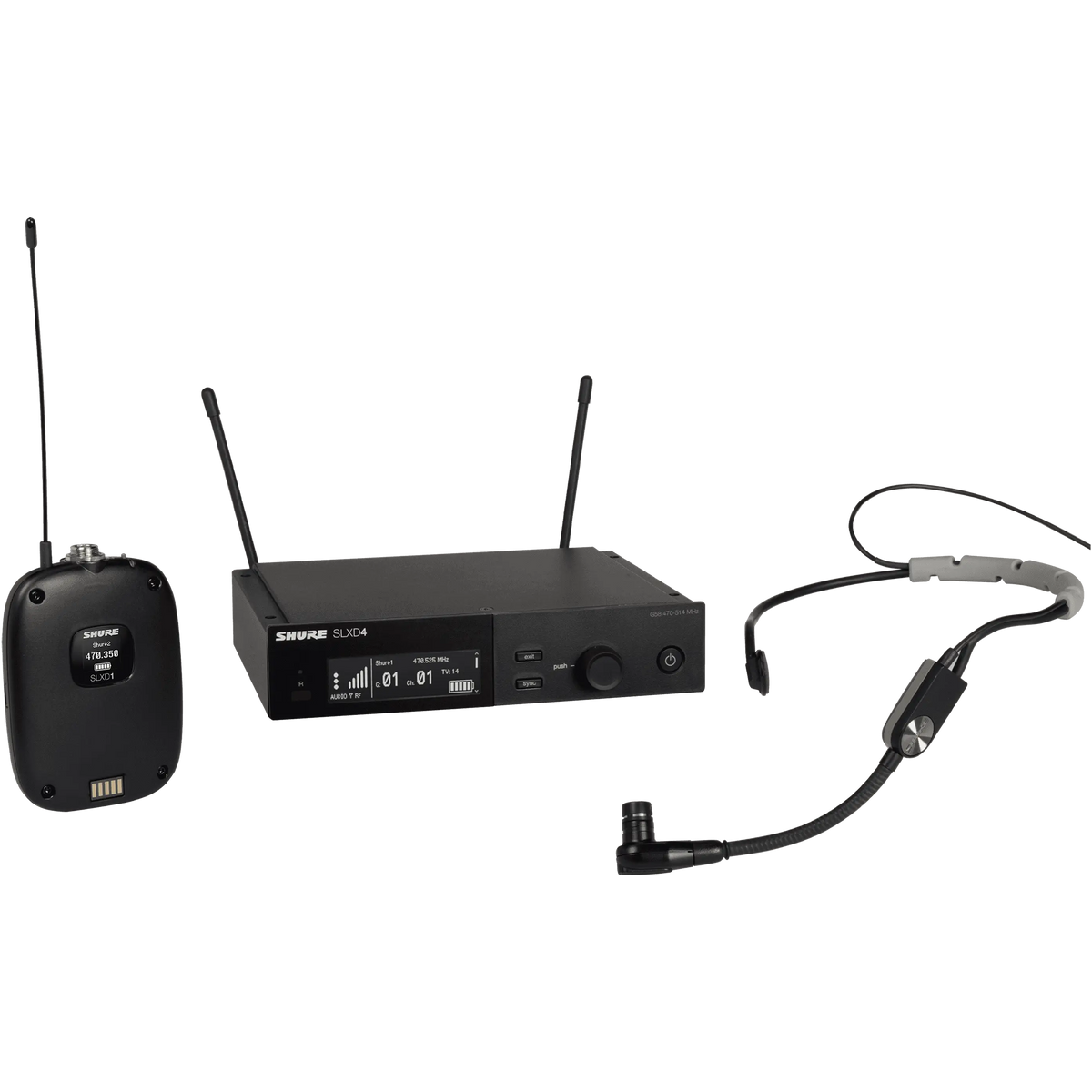 Shure SLX-D Wireless System with SM35 Headset Condenser Microphone – avBYFP