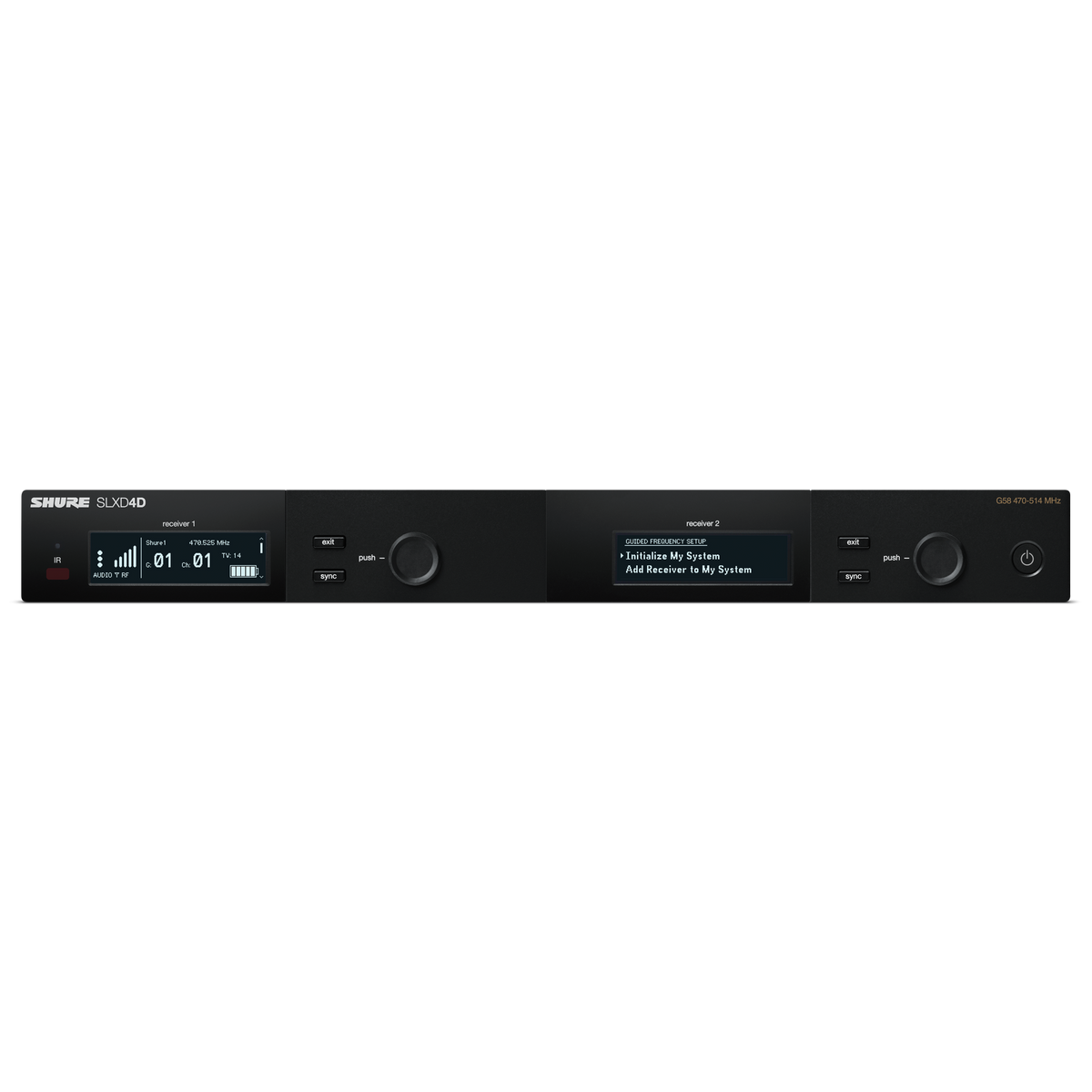 Shure SLXD4D Dual Channel Receiver for SLX-D Wireless – avBYFP